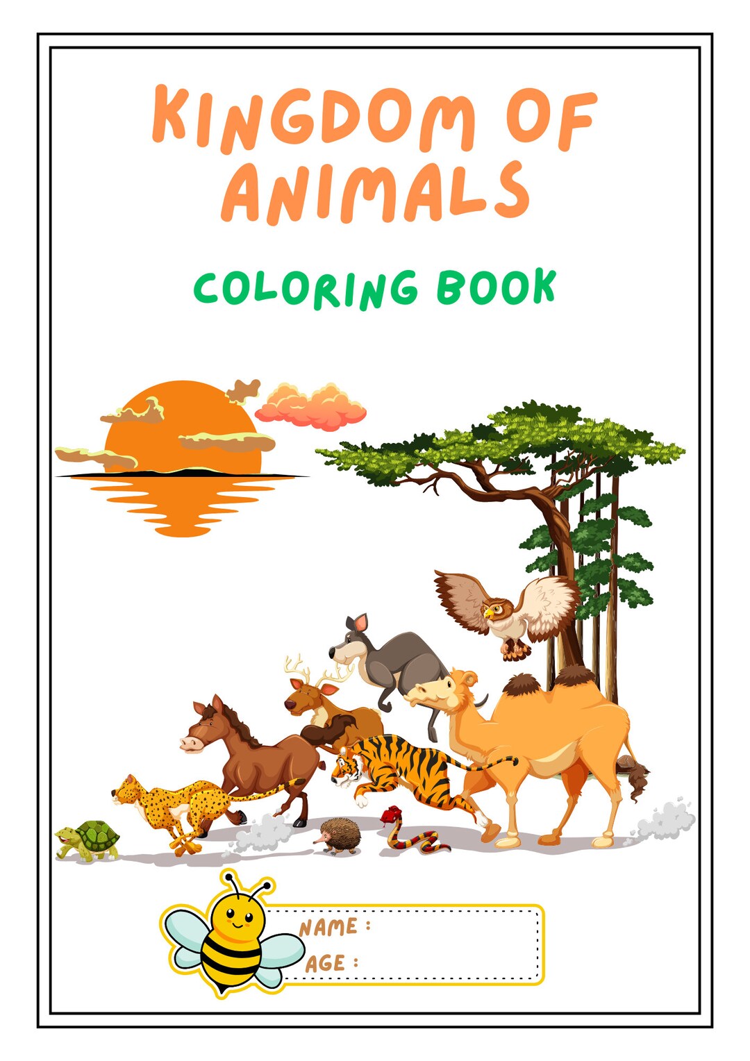 Adventure in the Kingdom of Animal Coloring Book Amazing Wildlife ...