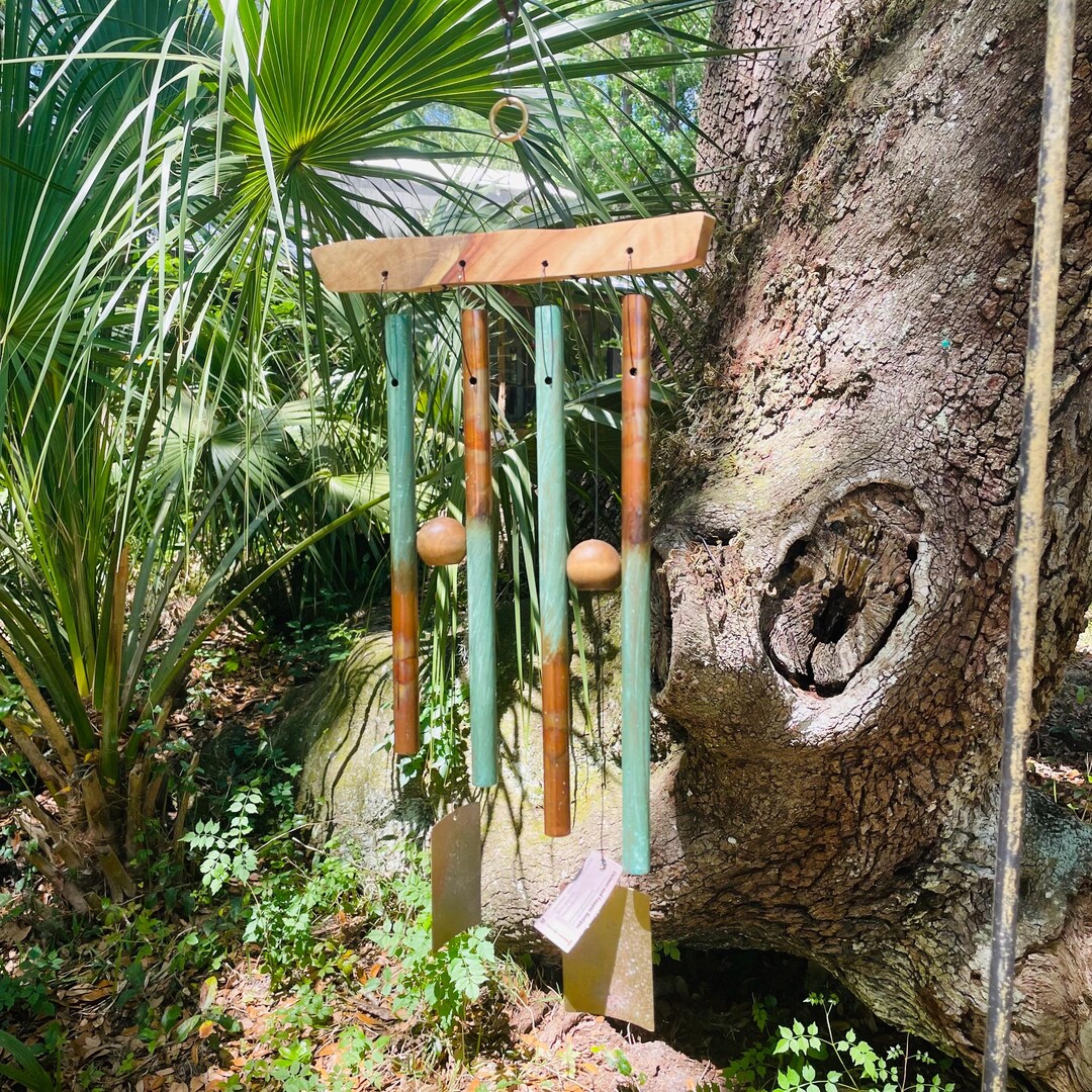 Wind Chime #50 Four 1/2 Inch Diameter Oxidized and Flame Treated Copper ...