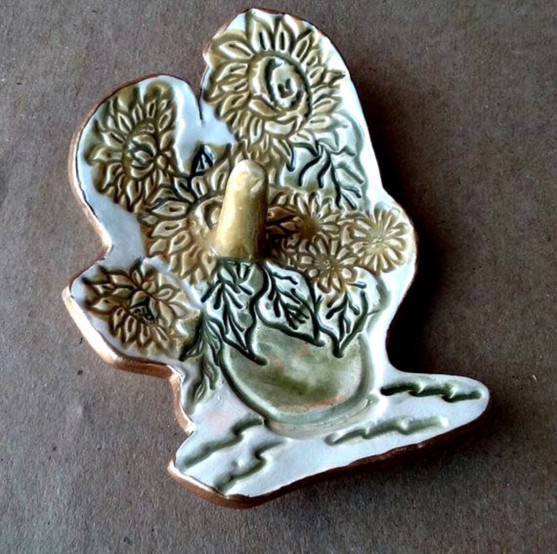 Ceramic Ring Holder Ring Bowl Ring Dish With Gold Edging | Etsy