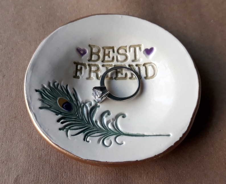 Ceramic Best Friend Ring Dish Trinket Dish Jewelry Dish - Etsy