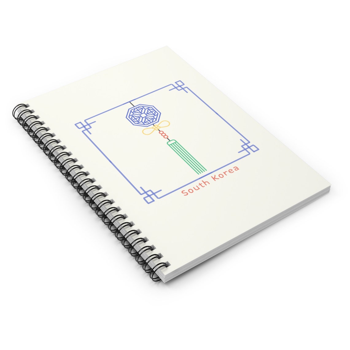 South Korea Norigae Good Luck Charm Design Ruled Line Spiral Notebook ...