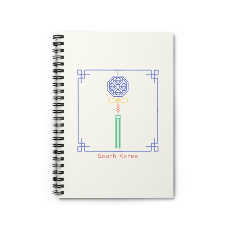 South Korea Norigae Good Luck Charm Design Ruled Line Spiral Notebook ...