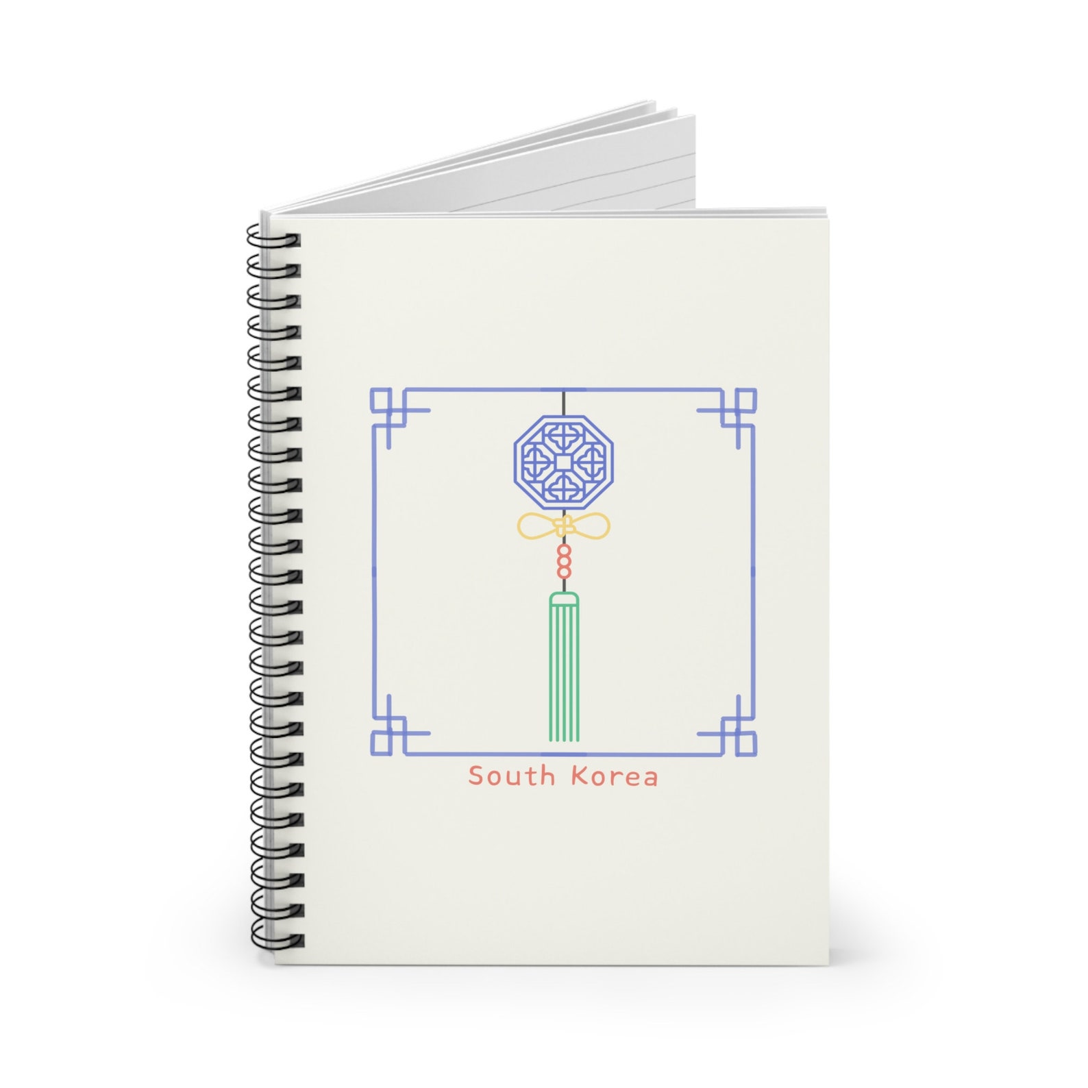 South Korea Norigae Good Luck Charm Design Ruled Line Spiral Notebook ...