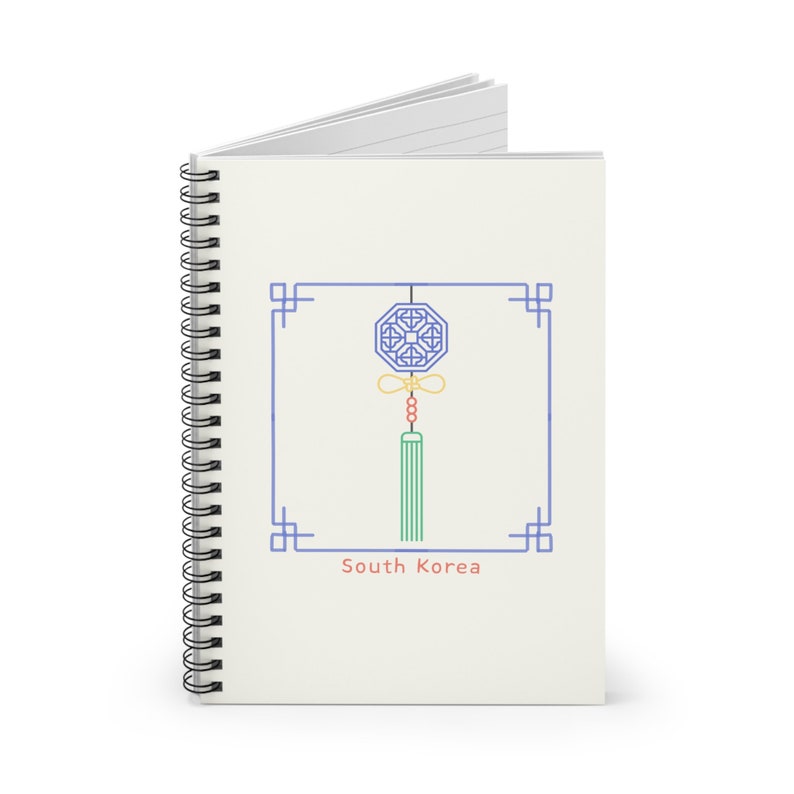 South Korea Norigae Good Luck Charm Design Ruled Line Spiral Notebook ...