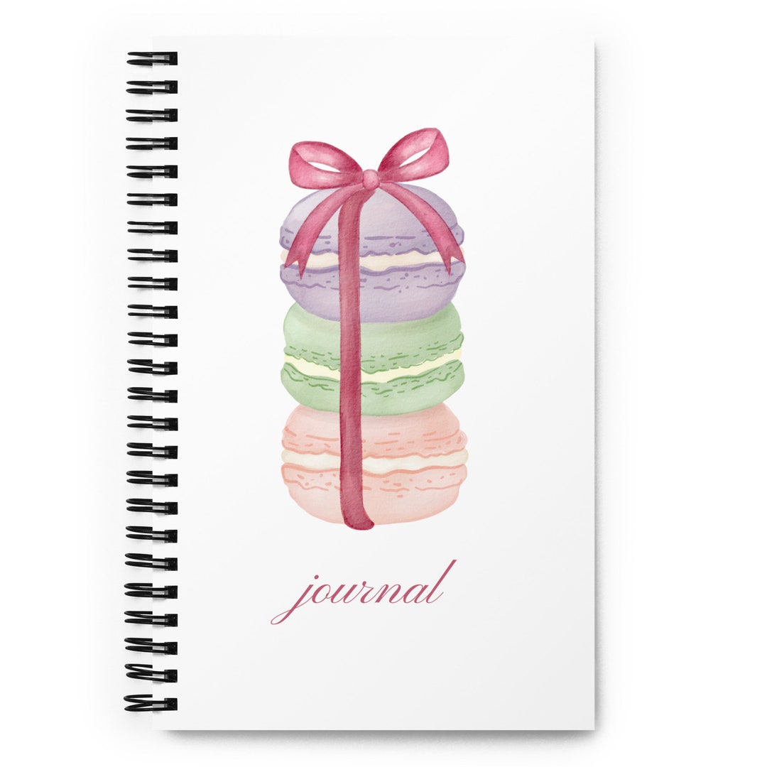Pretty Macaron Design Spiral Dotted Notebook Journal - Etsy