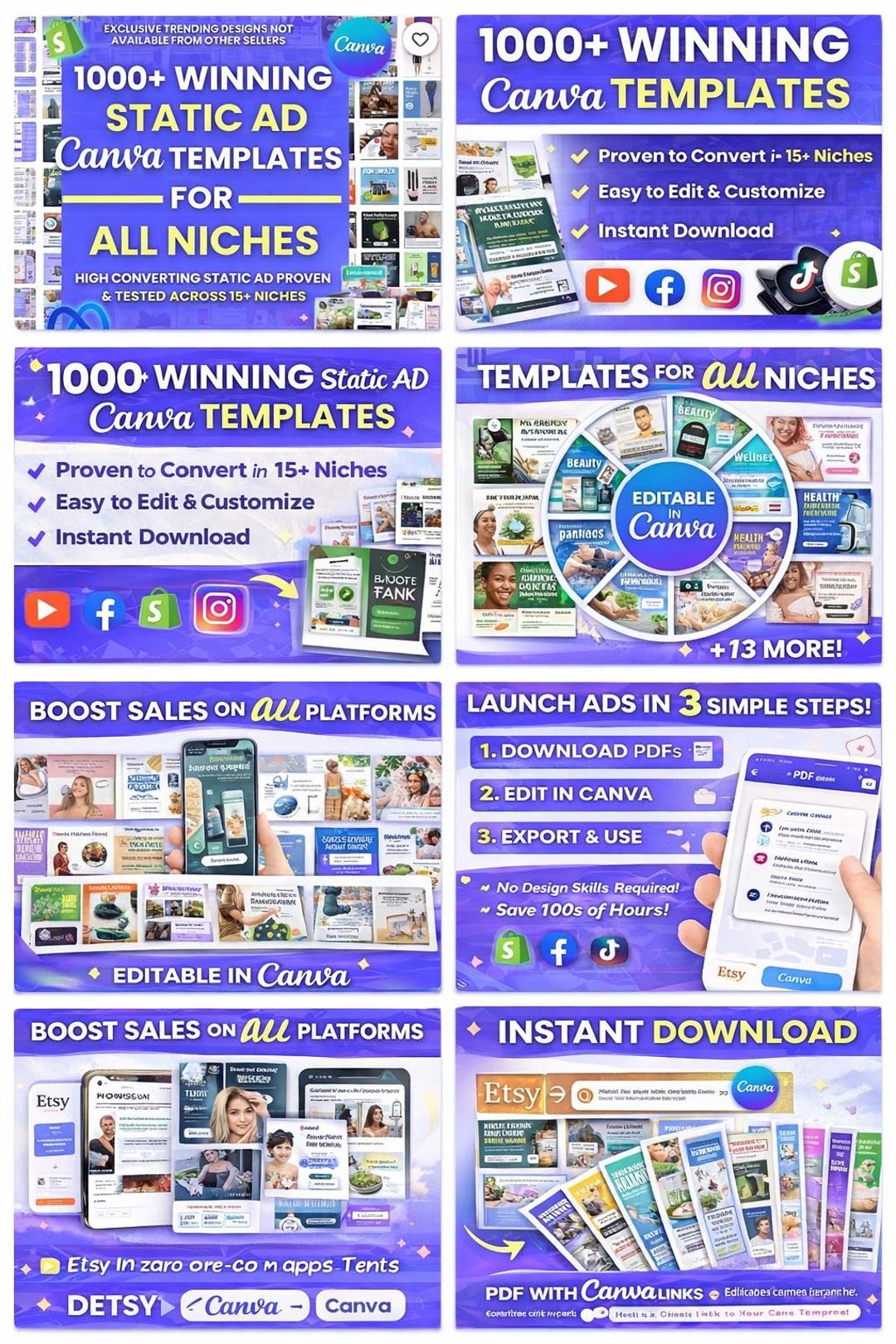 1000+ Static Ad Canva Templates | High Converting Ads for Shopify ...
