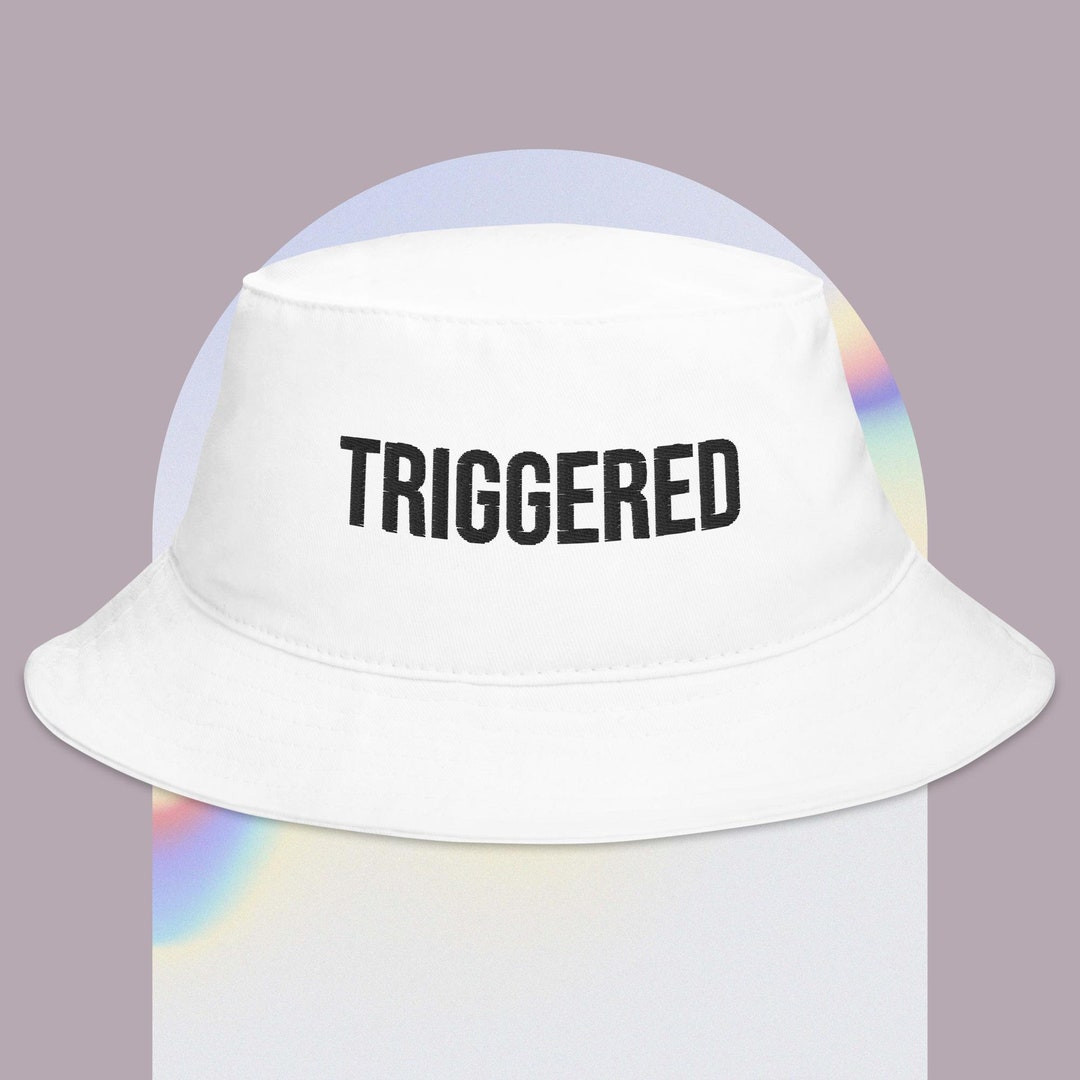 Triggered Bucket Hat Funny Meme Accessories, Meme Trendy Cap Gift ...