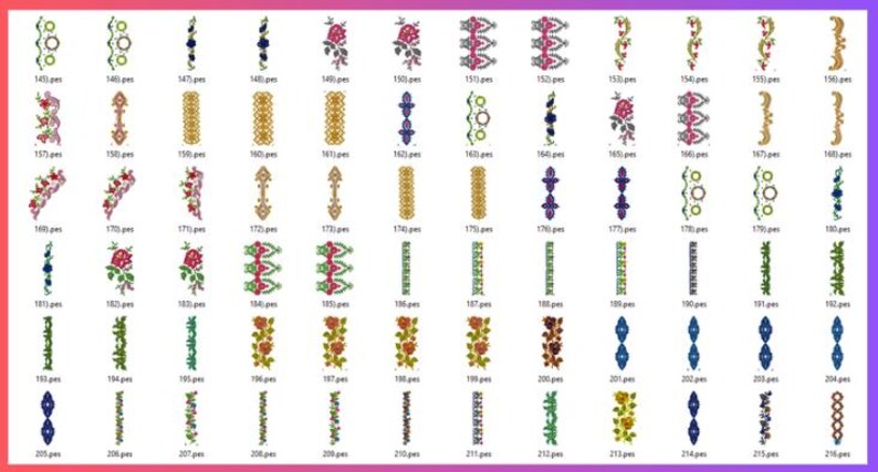 1,000 BORDERS Quality Embroidery Files Machine Embroidery Files, FREE ...
