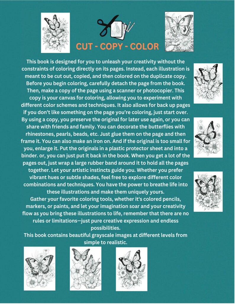 Brilliant Butterflies Mega Coloring Book Butterfly Coloring Book ...