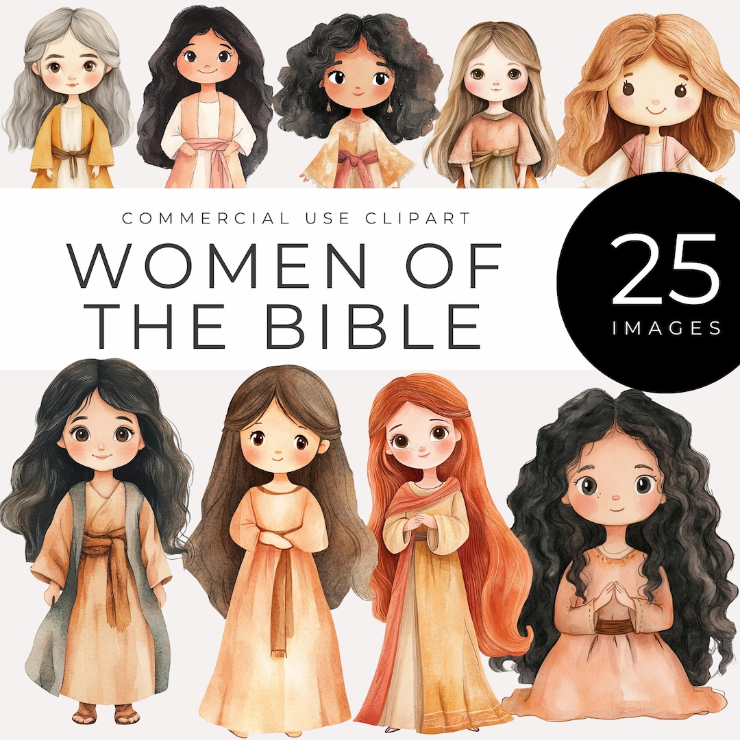 Women of the Bible Clipart Instant Download Watercolor Biblical Female ...