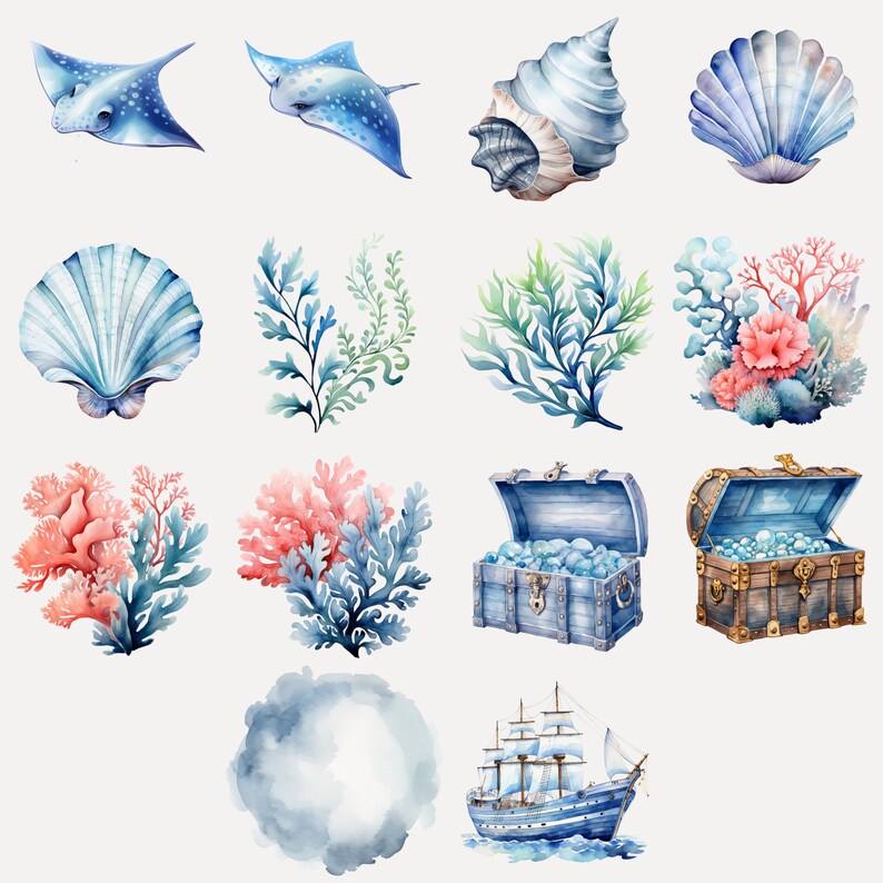 Watercolor Whale Clipart INSTANT DOWNLOAD Under the Sea, Ocean Animal ...