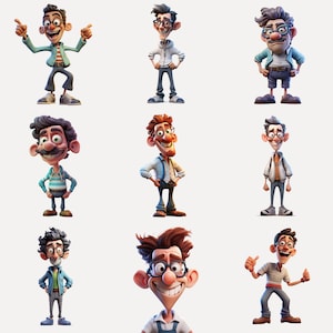 Quirky People Art INSTANT DOWNLOAD Whimsical Figures & Eccentric ...