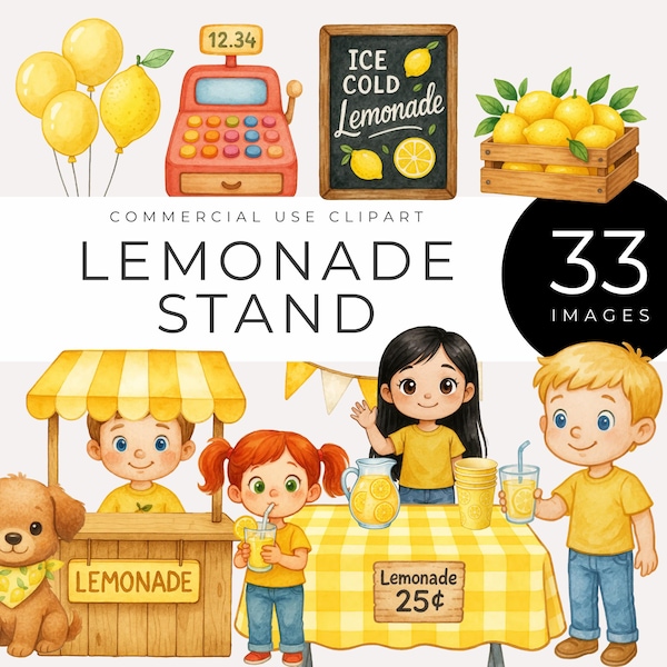 Lemonade Stand Clipart - Etsy