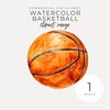 Watercolor Basketball Clipart - PNG Format for Commercial Use - Instant ...