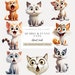 Quirky Cats Clipart INSTANT DOWNLOAD Cute Cat Portraits, Whimsical ...