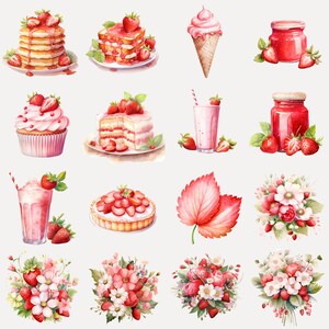 Cute Strawberry Baby Girl Clipart INSTANT DOWLOAD Watercolor ...
