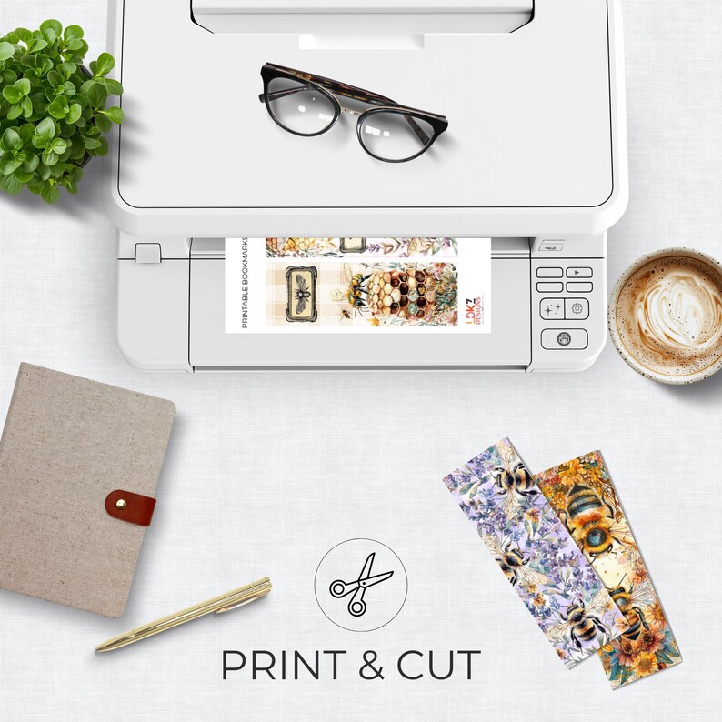 Vintage Bee Bookmarks, Printable Honeybee Placeholders, Cottagecore ...