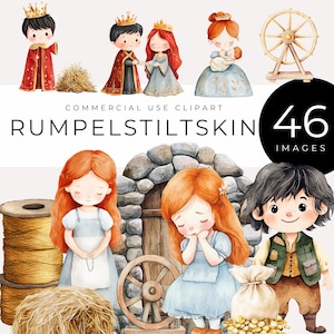 Rumpelstiltskin Clipart, Instant Download, Fairytale Images ...