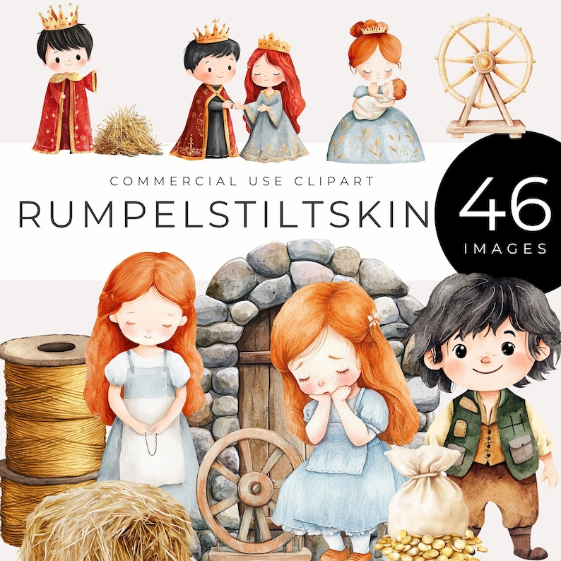 Rumpelstiltskin Clipart, Instant Download, Fairytale Images ...