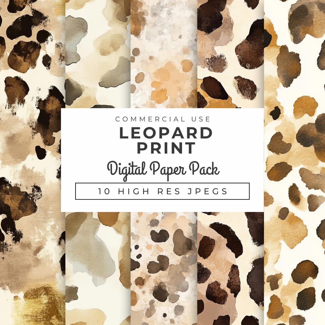 Leopard Print Digital Papers, Instant Download, Seamless Cheetah ...
