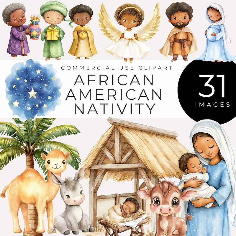 African American Nativity Scene - Etsy