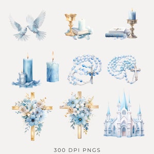 First Communion Boy Clipart Bundle: Religious Digital Download for 1st ...