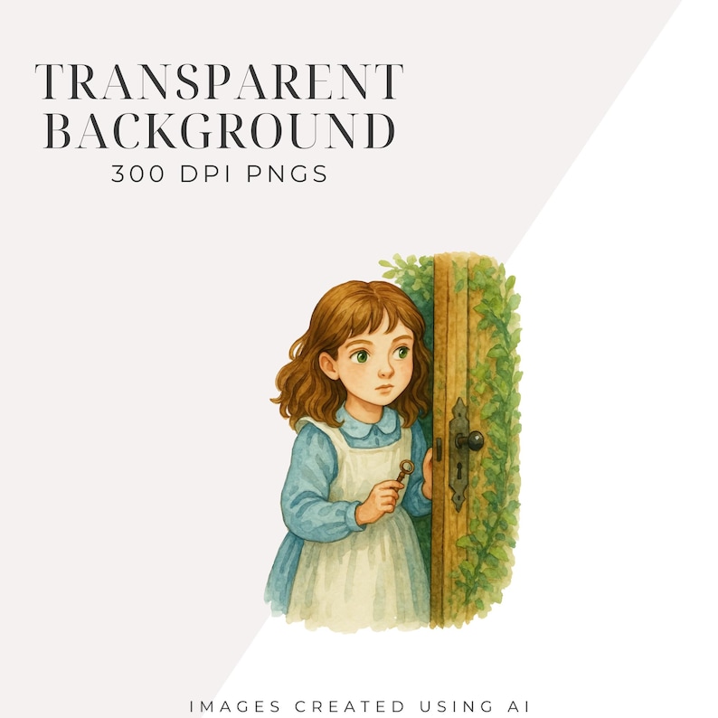 The Secret Garden Clipart, Instant Download, Watercolor Storybook ...