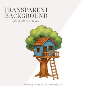 Treehouse Adventure Clipart, Instant Download, Cute Kids, Tree Houses ...