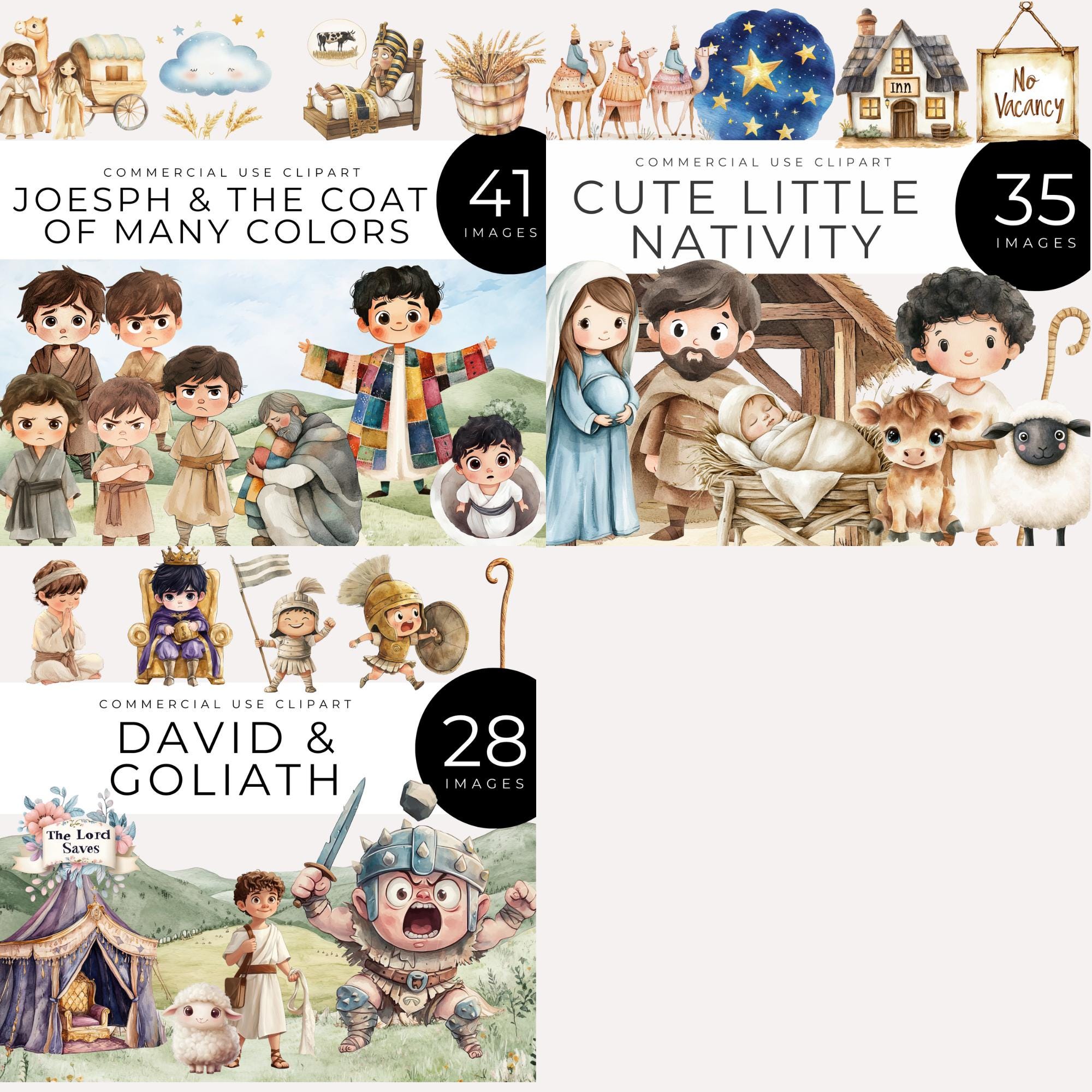Bible Character Clipart Bundle, Instant Download, Tower of Babel ...