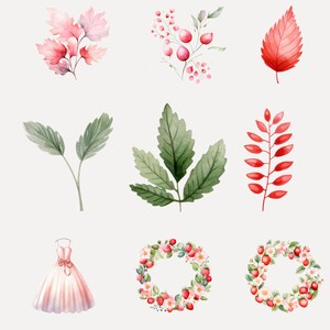 Cute Strawberry Baby Girl Clipart INSTANT DOWLOAD Watercolor ...