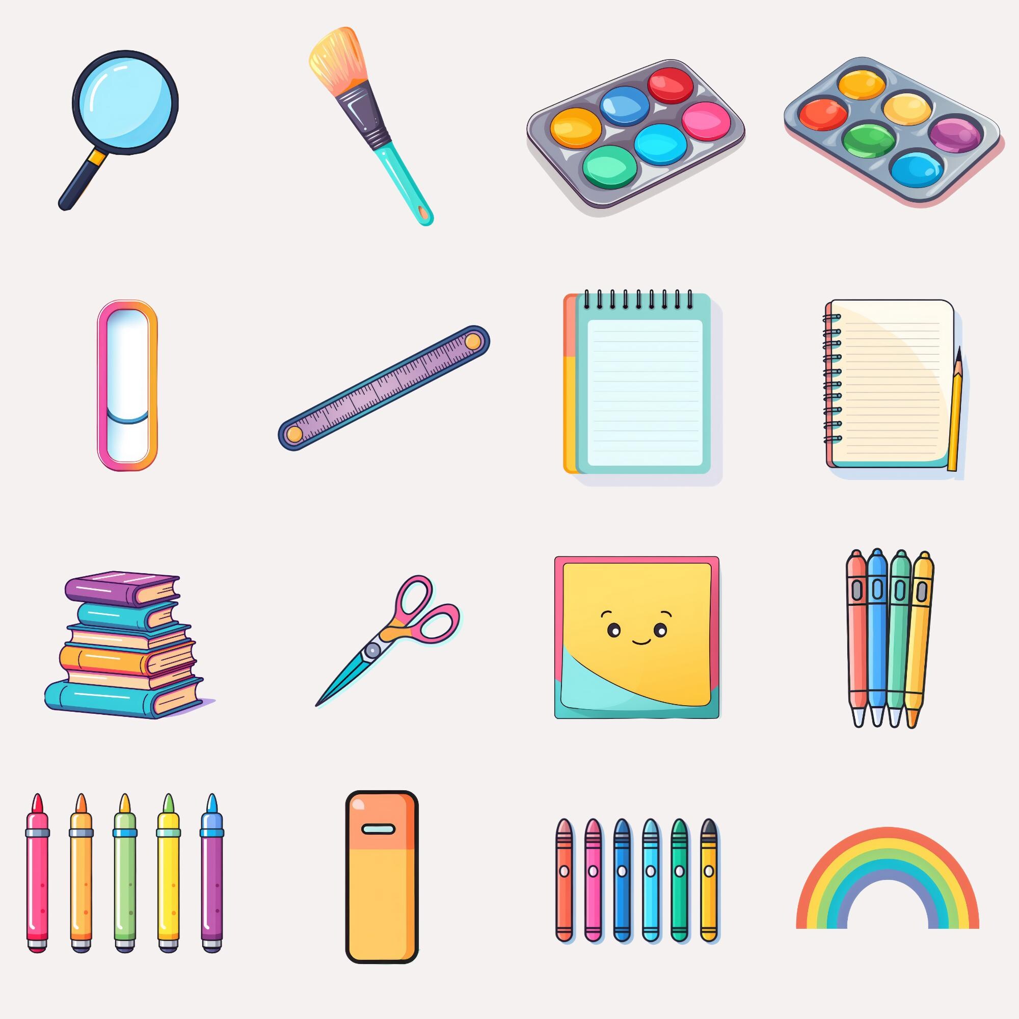 Cute School Supply Clipart INSTANT DOWNLOAD Back to School & Classroom ...
