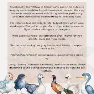 12 Days of Christmas Clipart INSTANT DOWBLOAD Watercolor Historical ...