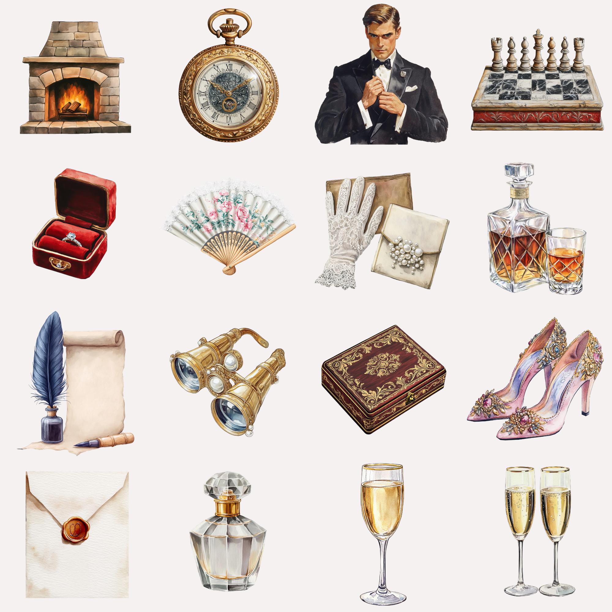 Old Money Aesthetic Clipart, Instant Download, Luxury Aristocratic ...