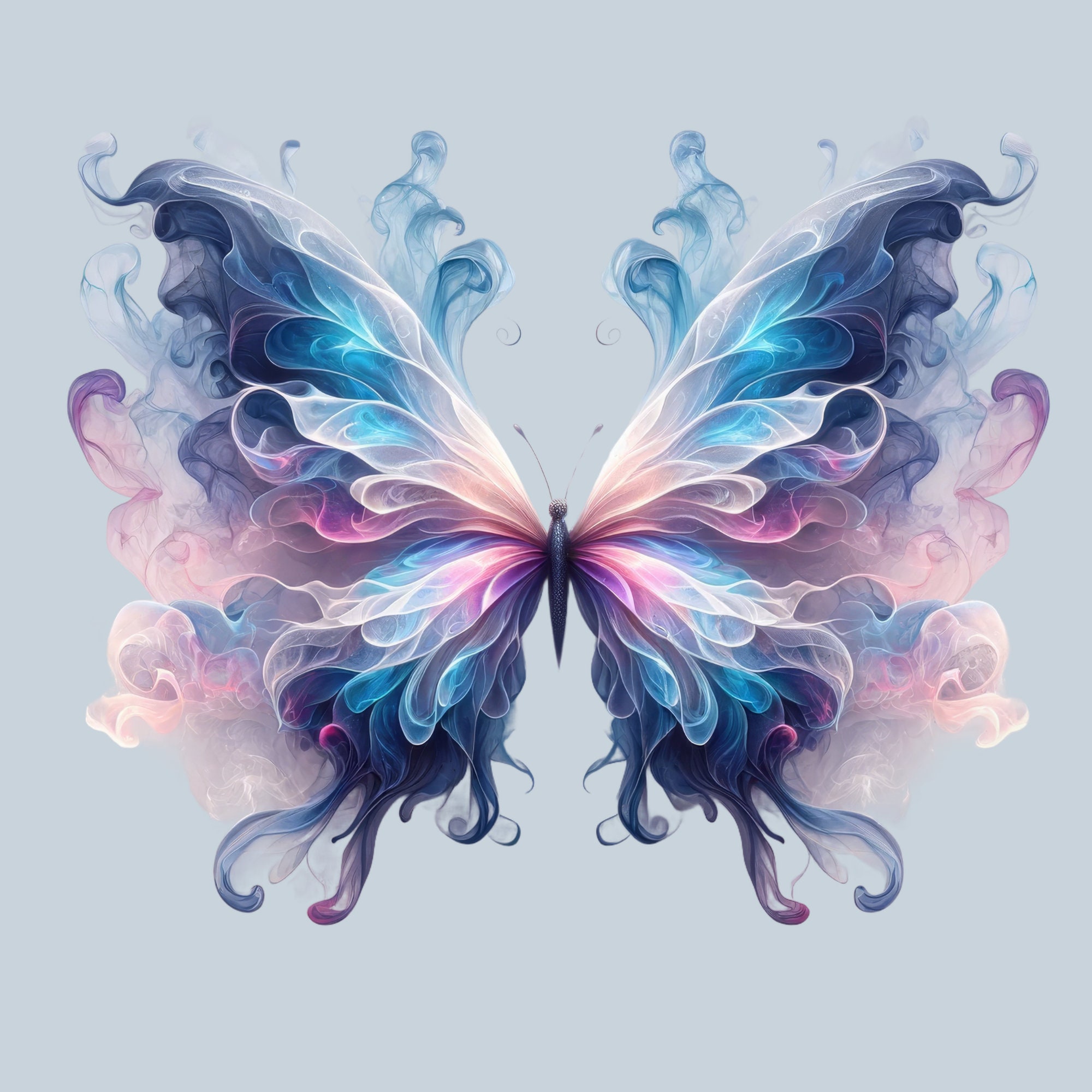 Smoke Butterfly Clipart INSTANT DOWNLOAD Mystical Butterflies, Fantasy ...