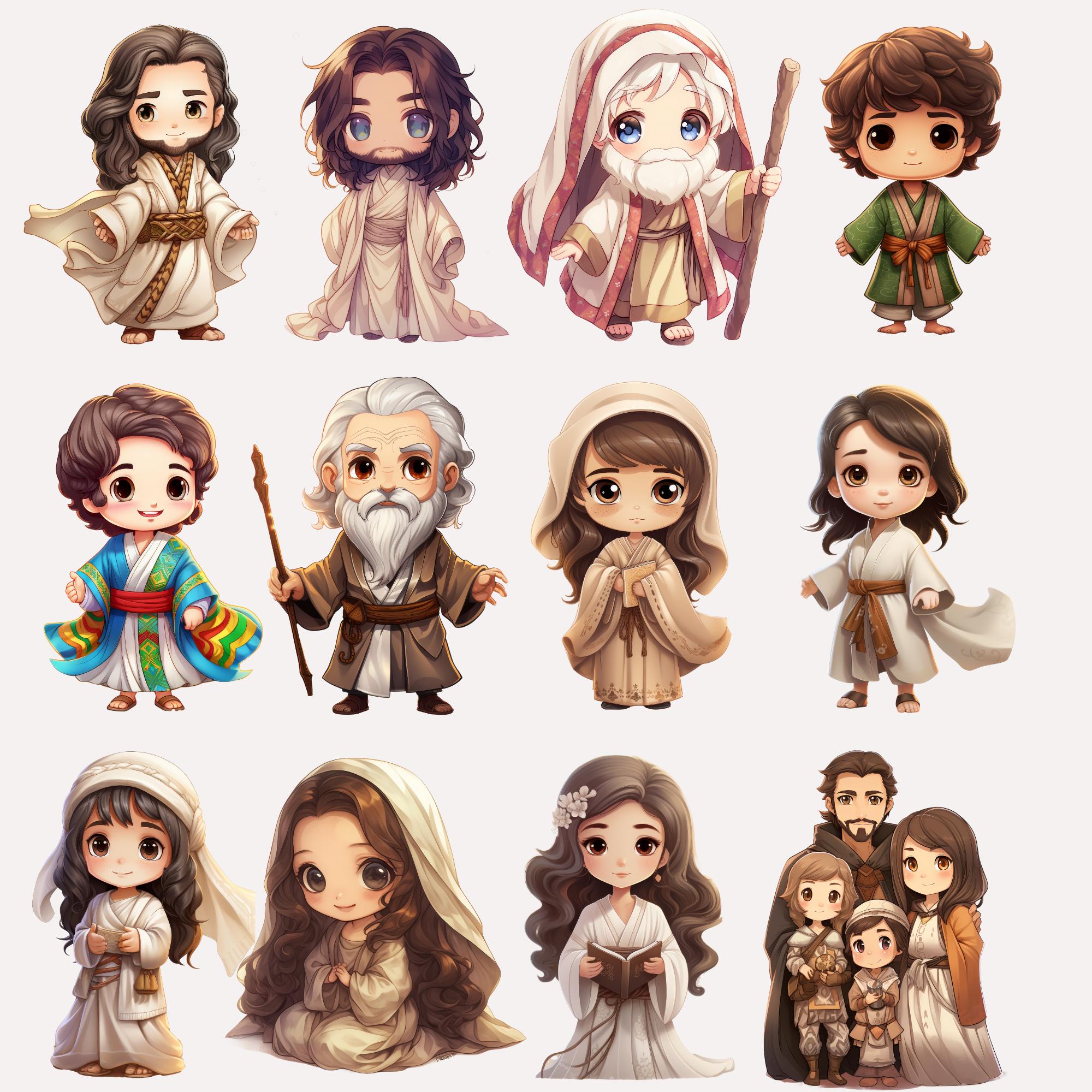 Biblical Characters Clipart INSTANT DOWNLOAD Sunday School Christianity ...