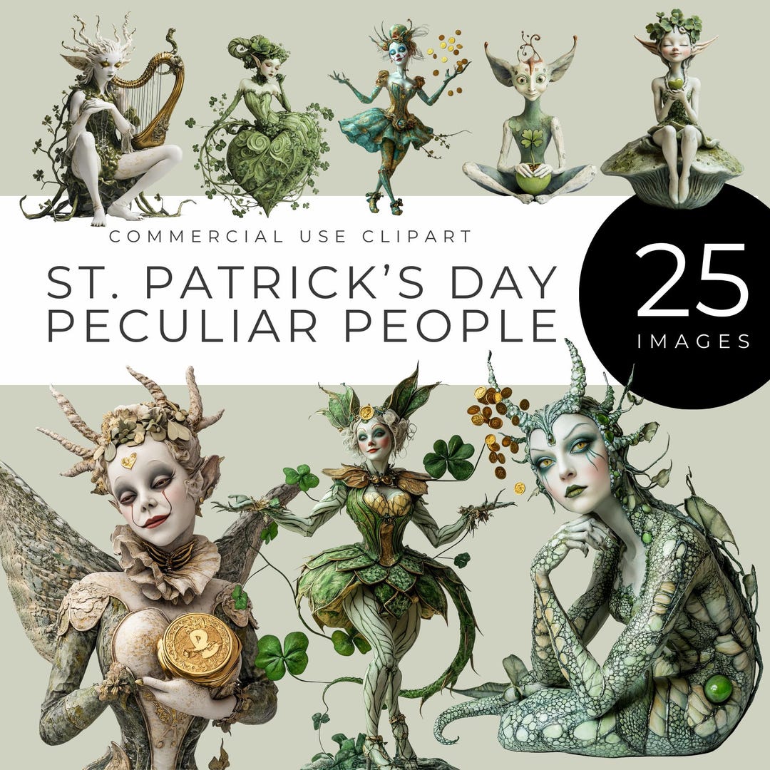 Peculiar People Clipart, St. Patrick's Day, Instant Download, Whimsical ...
