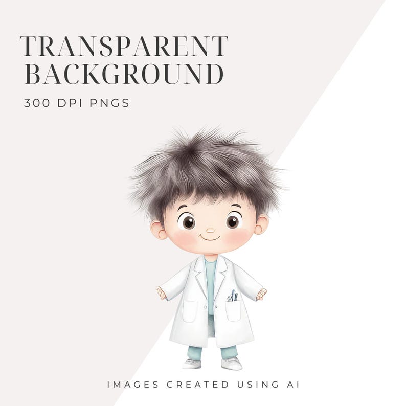 Mad Scientist Clipart, Instant Download, STEM Kids, Wild Hair Kids, Lab ...