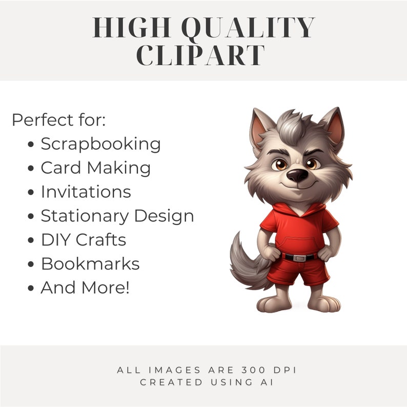 Three Little Pigs & Big Bad Wolf Classic Fairy Tale Clipart, Pig ...