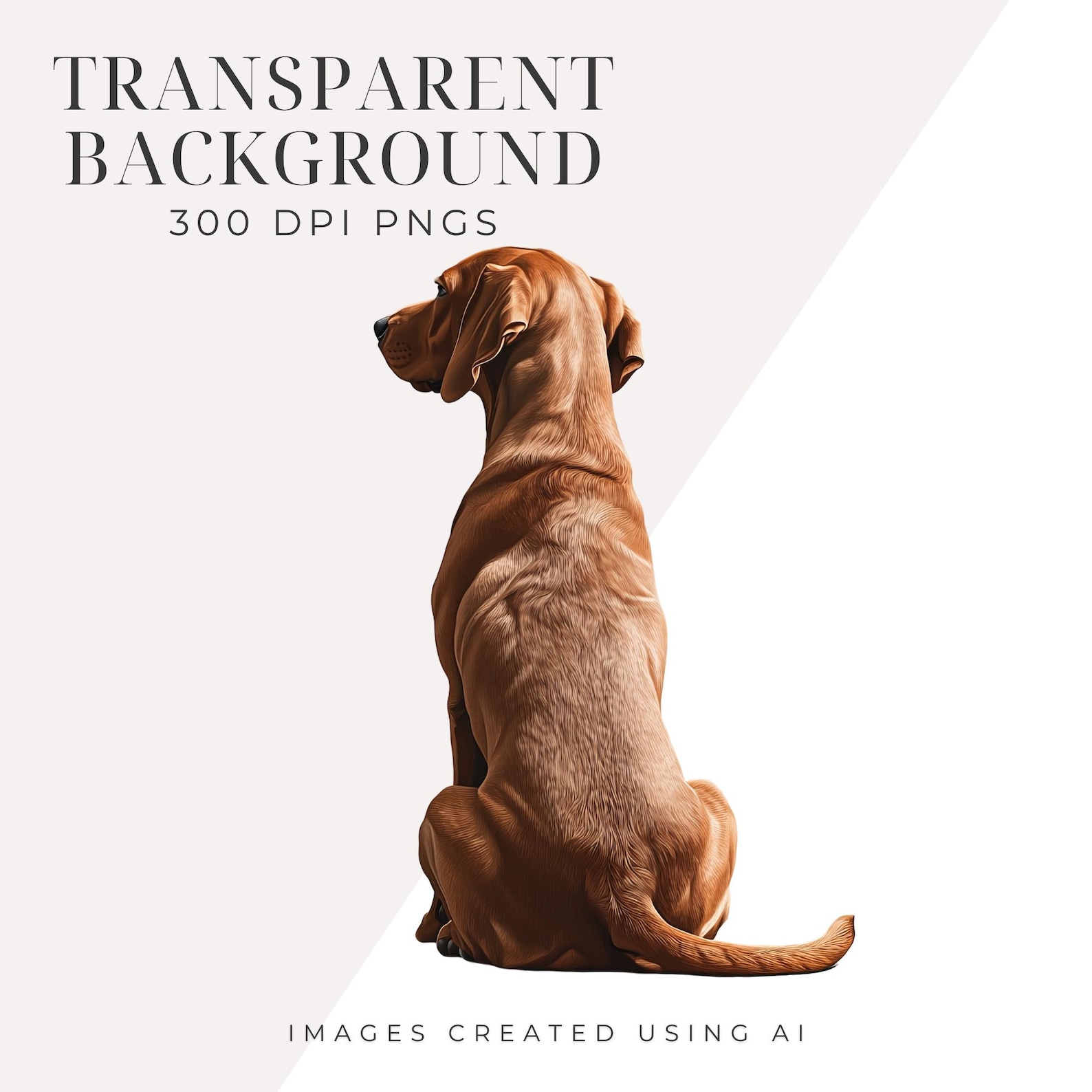 Dog Clipart From Back, Instant Download, Canine Breed Back View ...