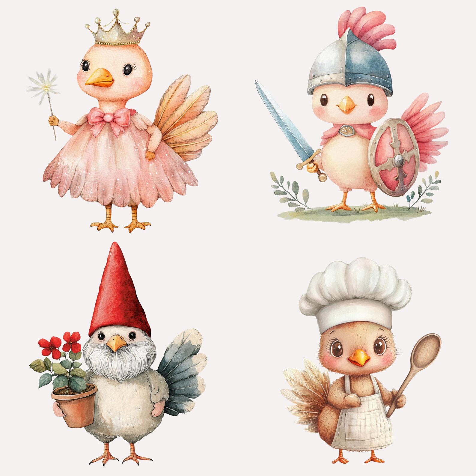 Turkey in Disguise Clipart, Instant Download, Watercolor Thanksgiving ...