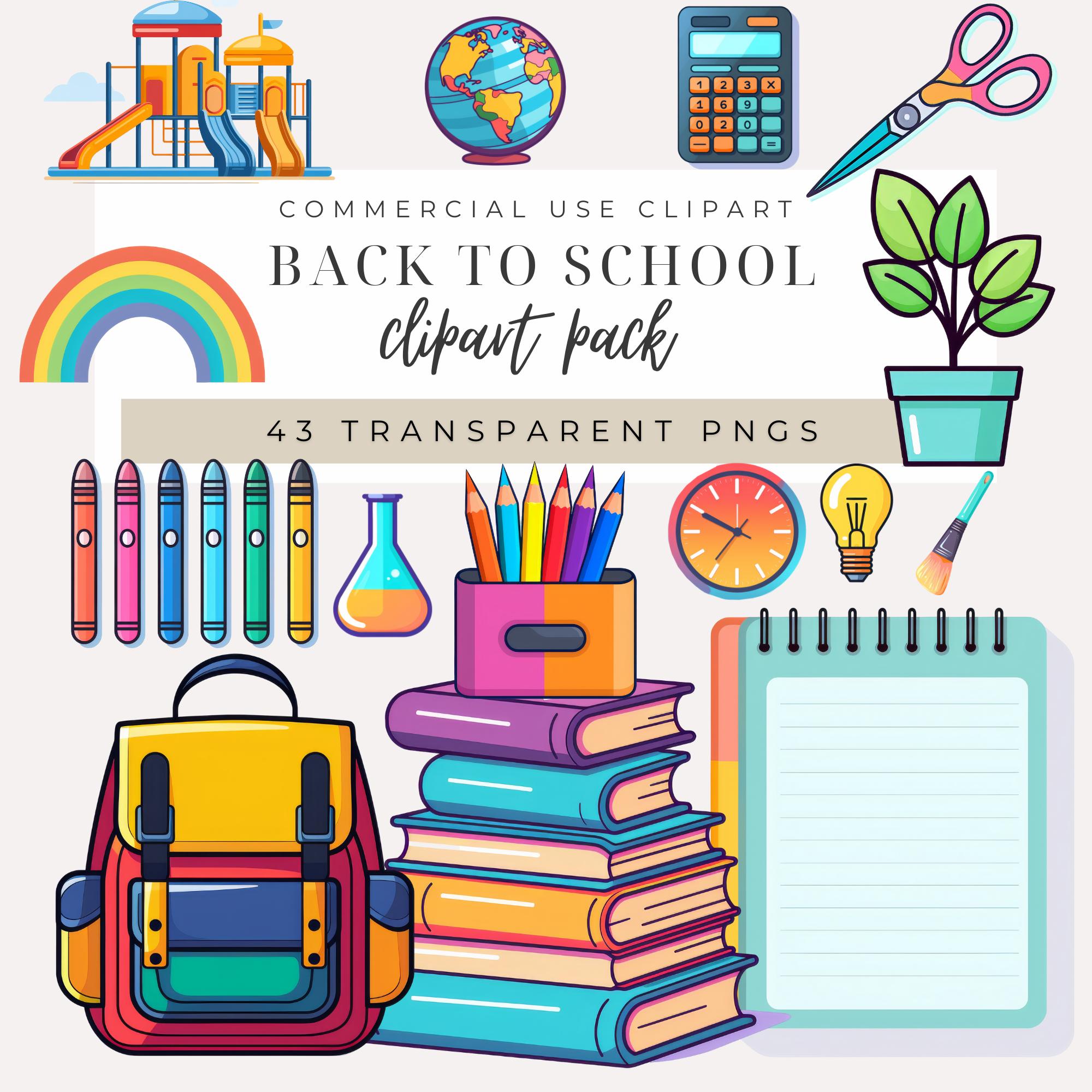 Cute School Supply Clipart INSTANT DOWNLOAD Back to School & Classroom ...