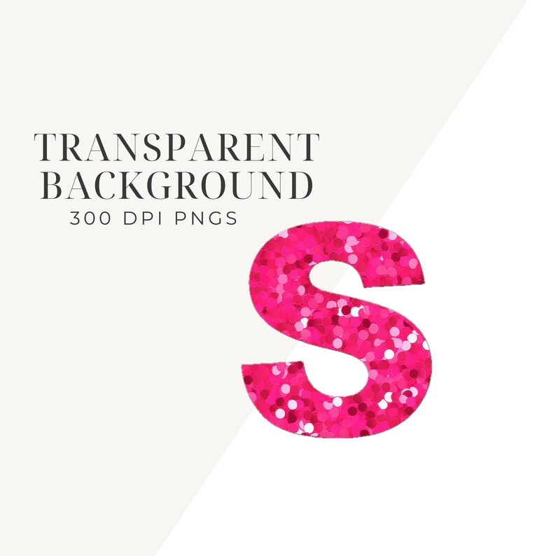 Glitter Pink Alphabet Clipart DIGITAL DOWNLOAD Glam Alphabet, Png Files ...