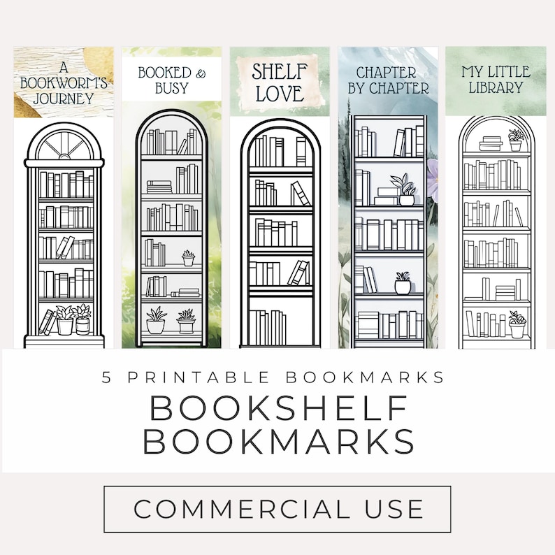 Booktracker Bookmarks INSTANT DOWNLOAD Reading Log Page Marker ...