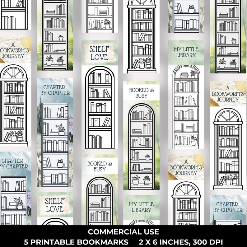 Booktracker Bookmarks INSTANT DOWNLOAD Reading Log Page Marker ...