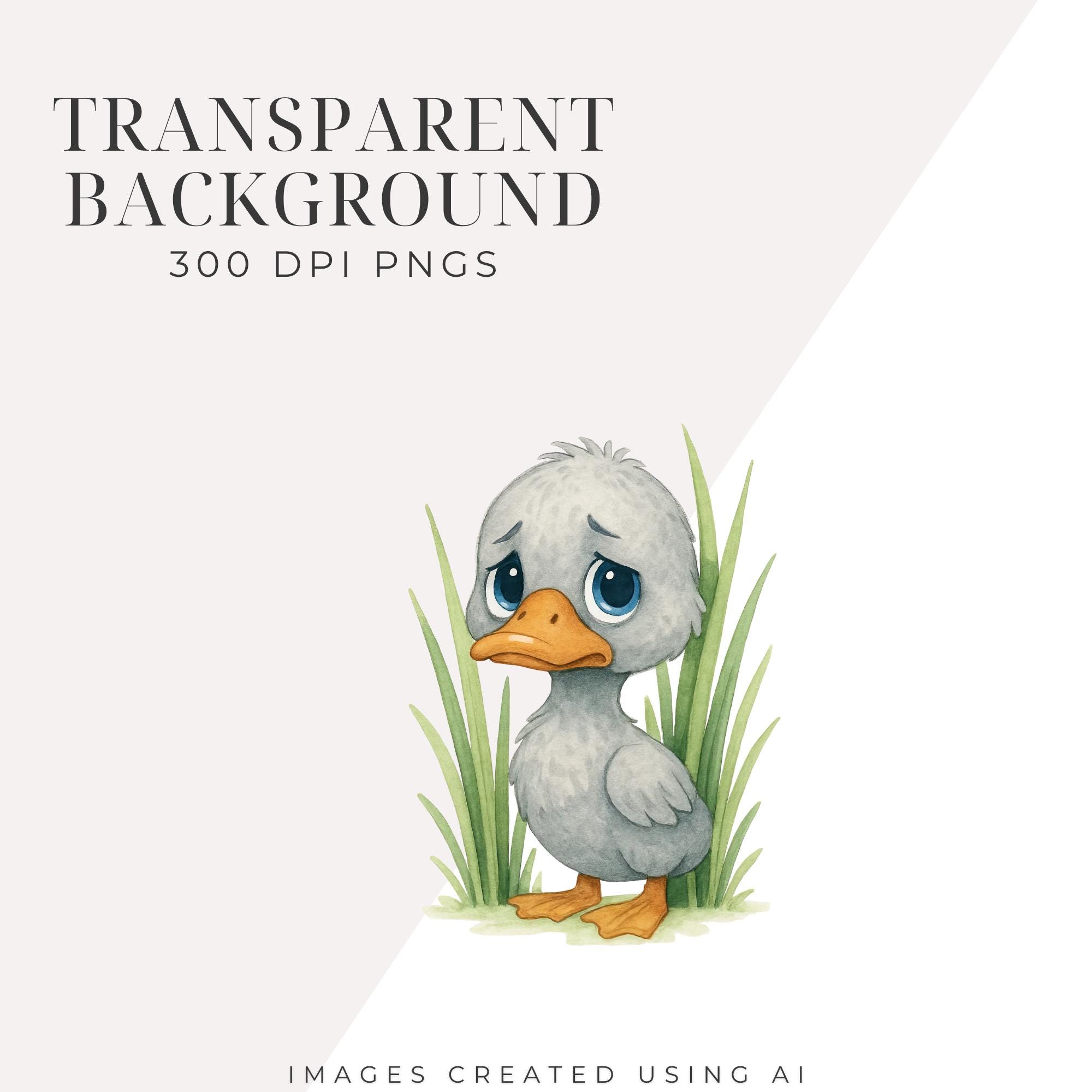 Ugly Duckling Clipart, Instant Download, Fairytale Animals, Farm Pond ...