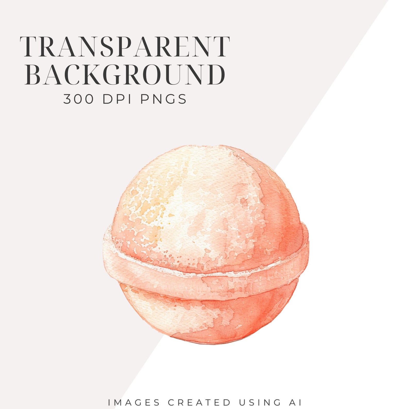 Watercolor Bath Bomb Clipart INSTANT DOWNLOAD Spa-themed Pastel Images ...