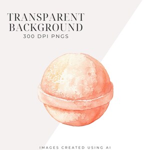 Watercolor Bath Bomb Clipart INSTANT DOWNLOAD Spa-themed Pastel Images ...