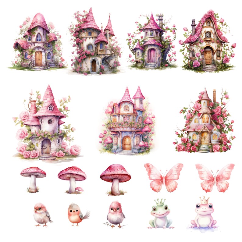Enchanted Garden Fairy Clipart INSTANT DOWNLOAD Fantasy Clipart ...