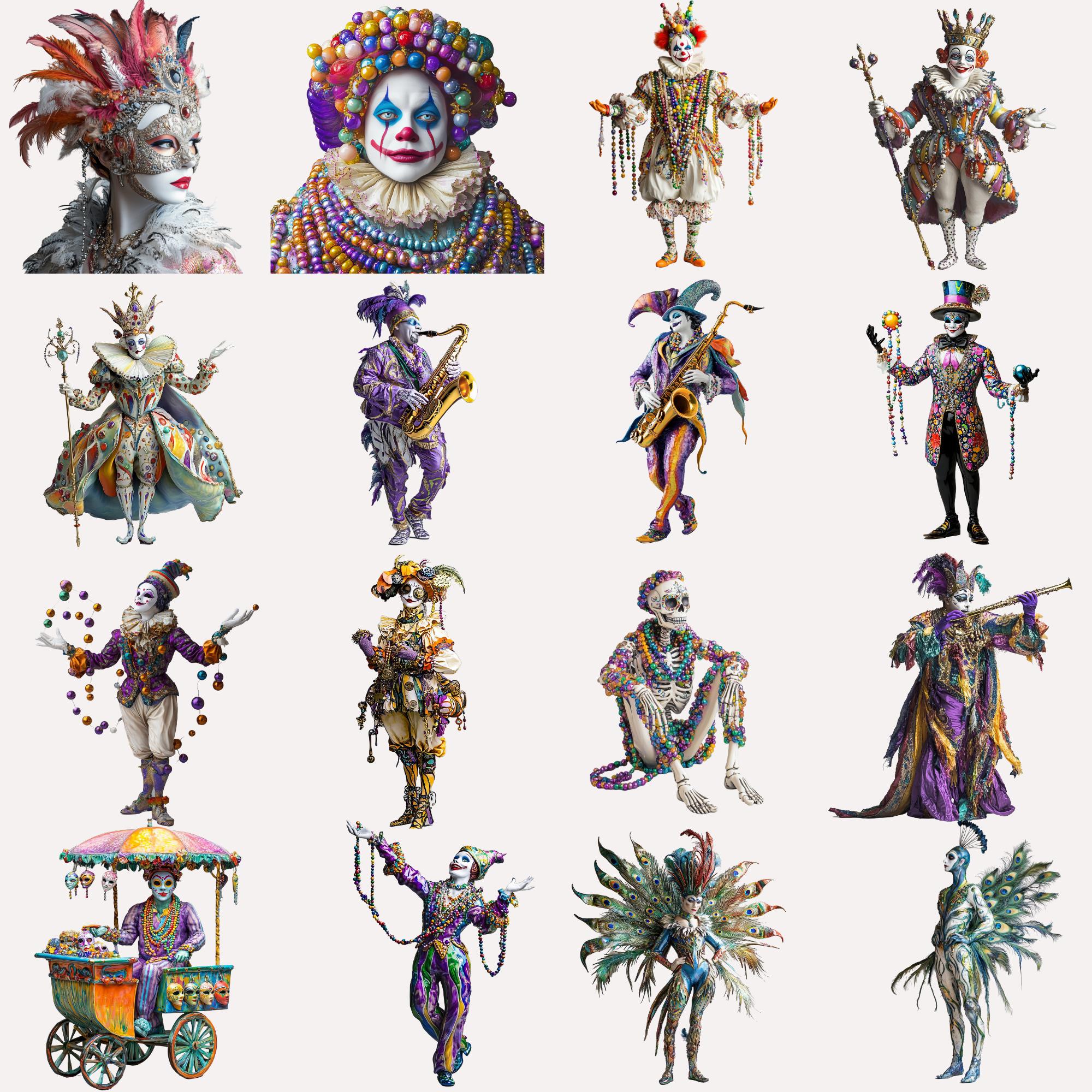 Peculiar People Clipart INSTANT DOWNLOAD Whimsical Mardi Gras Quirky ...