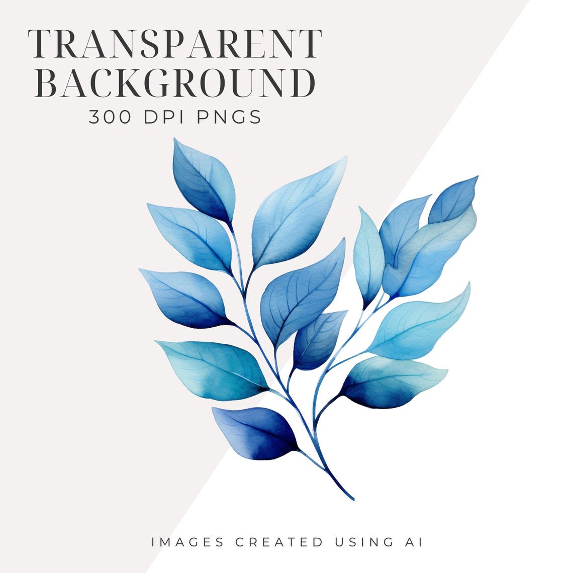 Blue Greenery Clipart INSTANT DOWNLOAD Nature-inspired Decor ...